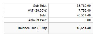 Euro invoice, UK VAT due, must also show sterling - accounting - QuickFile