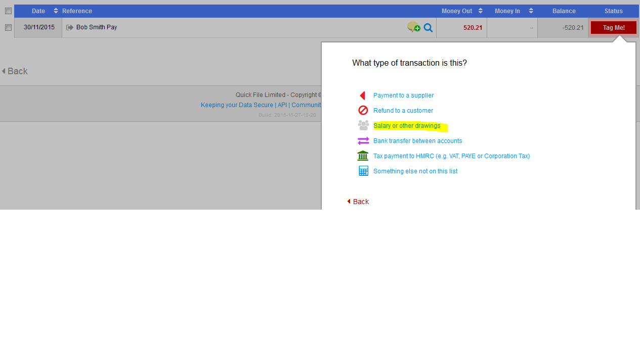 Reports - Salaries/PAYE - support - QuickFile