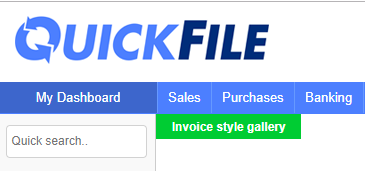 Using the template to set up invoice design - Invoice CSS - QuickFile