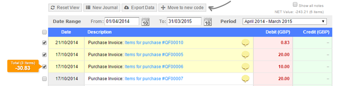 Allocated to wrong Bank Account - howto - QuickFile